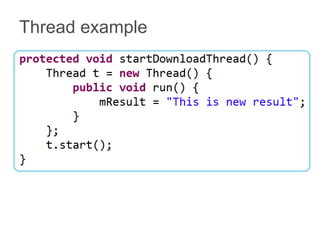 Android - Thread, Handler and AsyncTask | PPT