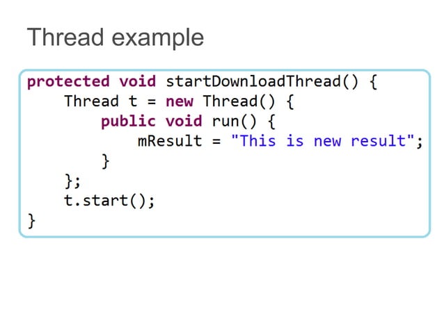 Android - Thread, Handler and AsyncTask | PPT