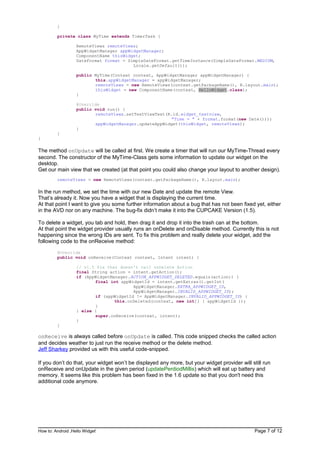 Android how to hellowidget | PDF