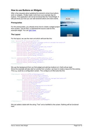 Android how to hellowidget | PDF