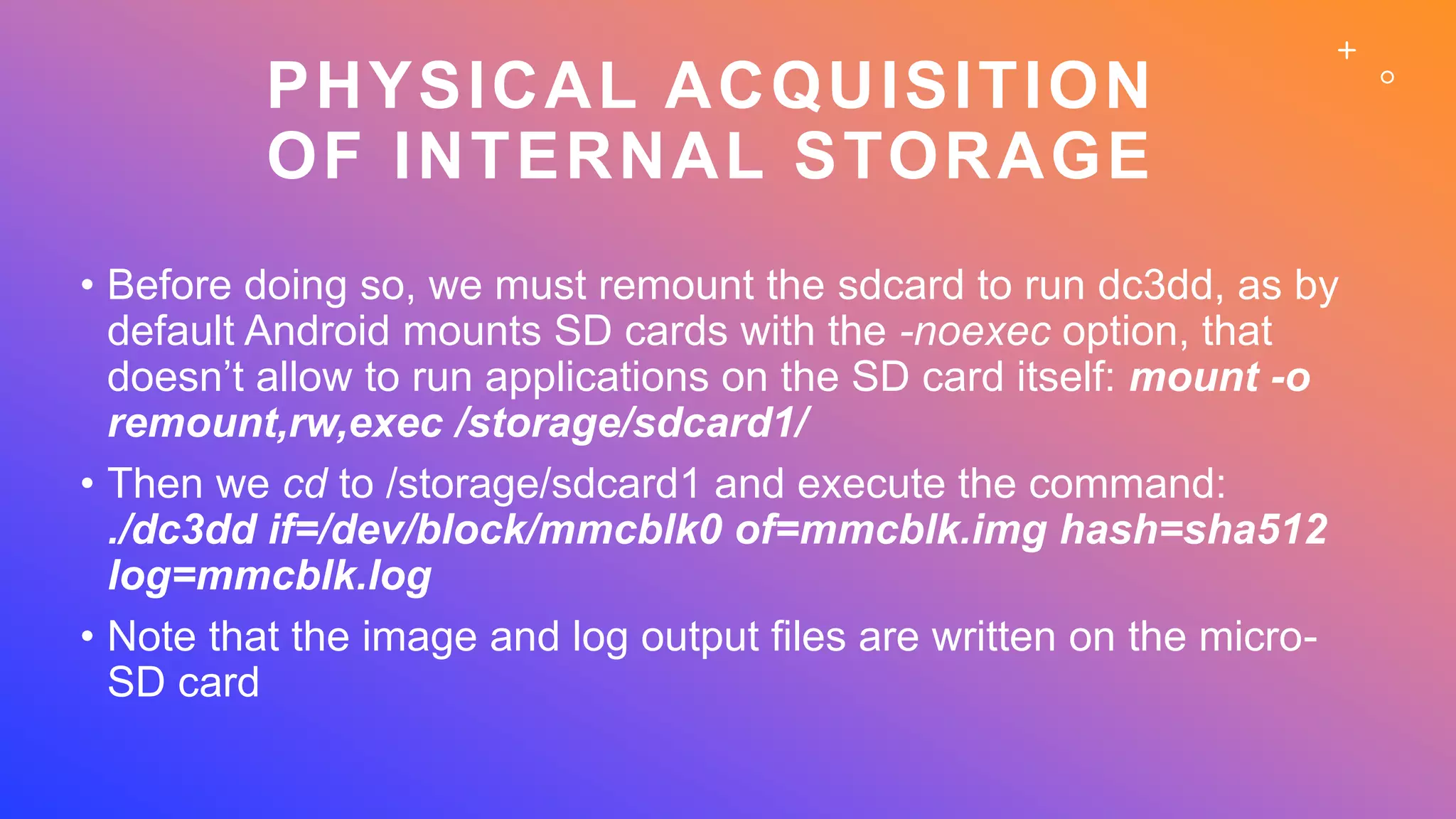 Android forensic acquisition | PPT