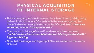 Android forensic acquisition | PPT