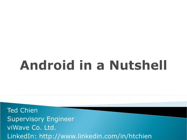 Android In A Nutshell | PPT