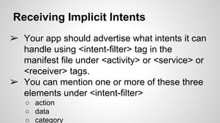 Android intents | PDF