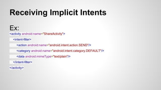 Android intents | PDF