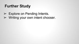 Android intents | PDF