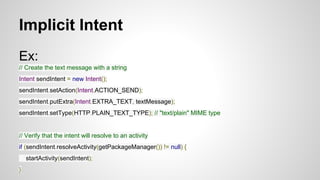 Android intents | PDF