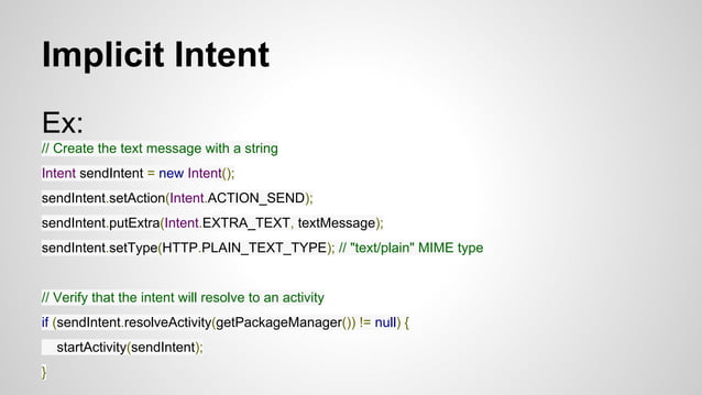 Android intents | PDF