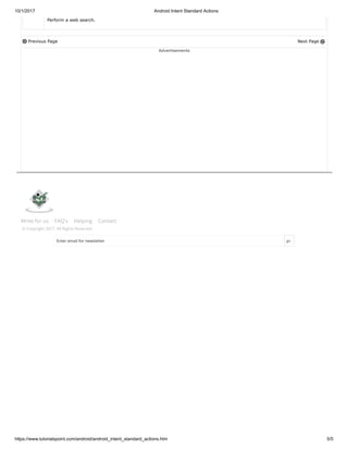 Android intent standard actions | PDF