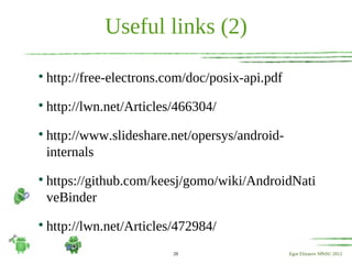 Android internals 06 - Binder, Typical subsystem (rev_1.1) | PPT