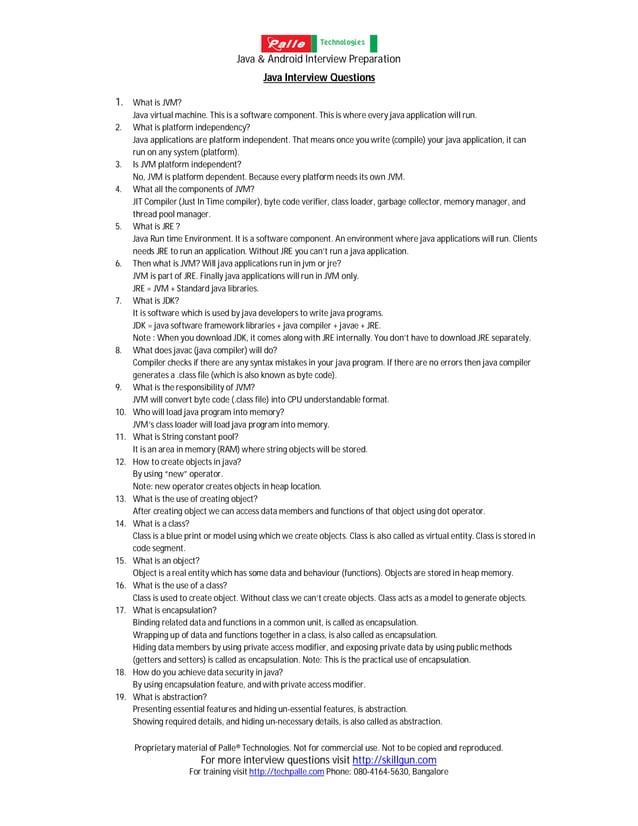 Android interview questions | PDF