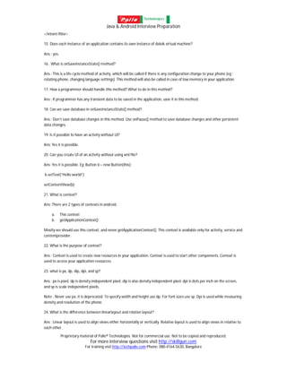 Android interview questions | PDF