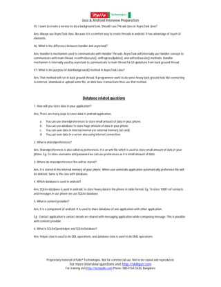 Android interview questions | PDF