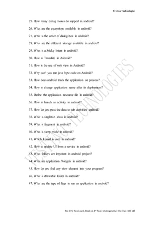 Android interview questions | DOCX