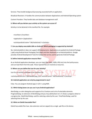 Android interview questions and answers | PDF