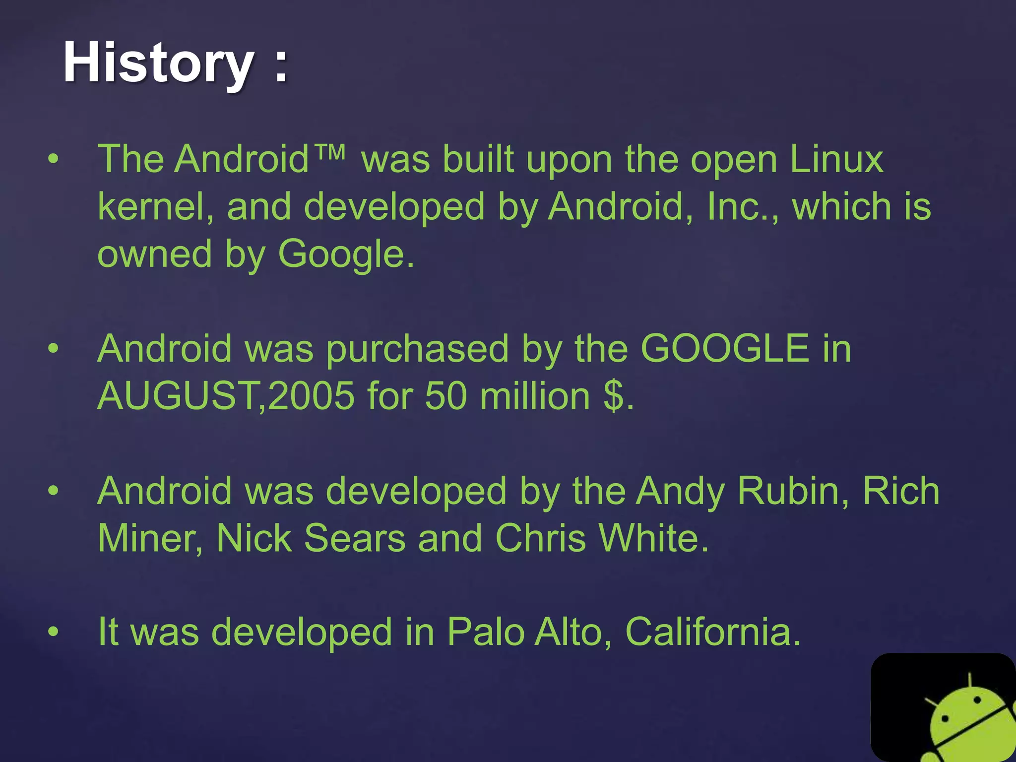 Android introduction | PPT
