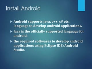 Android Breif introduction | PPTX