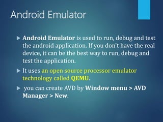 Android Breif introduction | PPTX