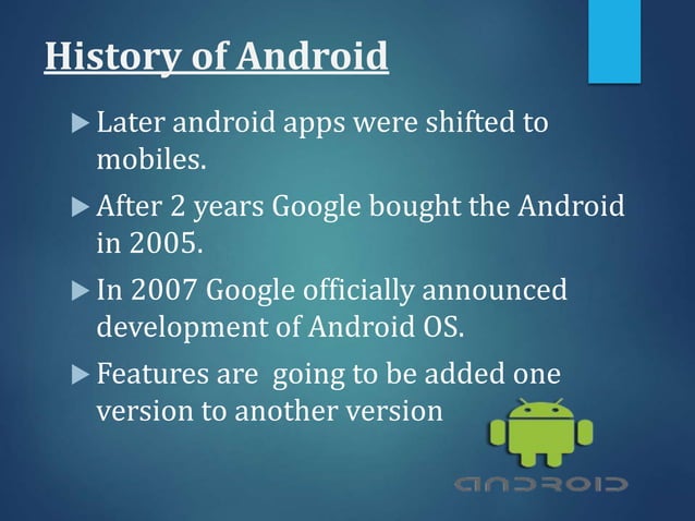 Android Breif introduction | PPTX