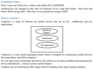 Android introduction | PPT