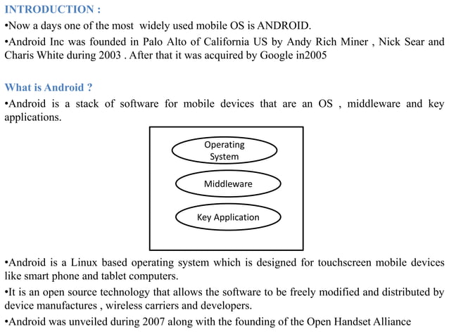 Android introduction | PPT