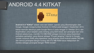 Android 4.4 Kitkat | PPTX