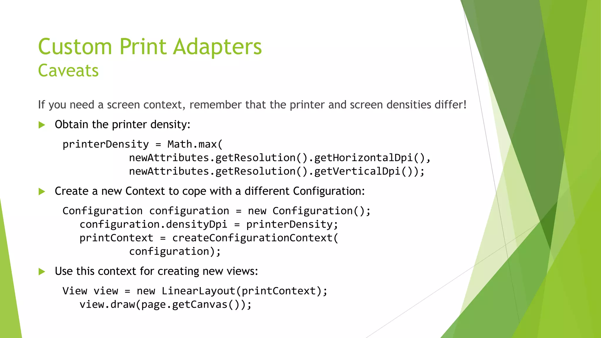 Android Kit Kat - Printing Framework | PPT