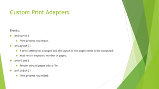 Android Kit Kat - Printing Framework | PPTX