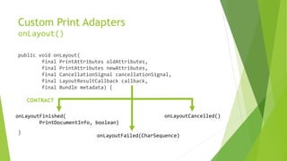 Android Kit Kat - Printing Framework | PPTX