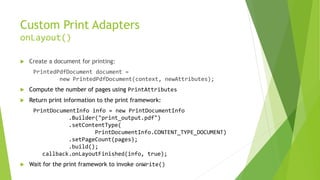 Android Kit Kat - Printing Framework | PPTX