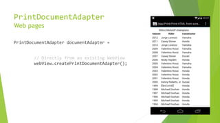 Android Kit Kat - Printing Framework | PPT