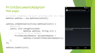 Android Kit Kat - Printing Framework | PPT