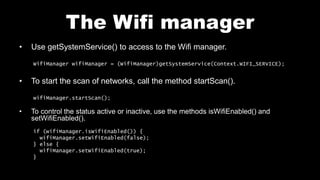 Android Lab Test : Using the WIFI (english) | PPTX