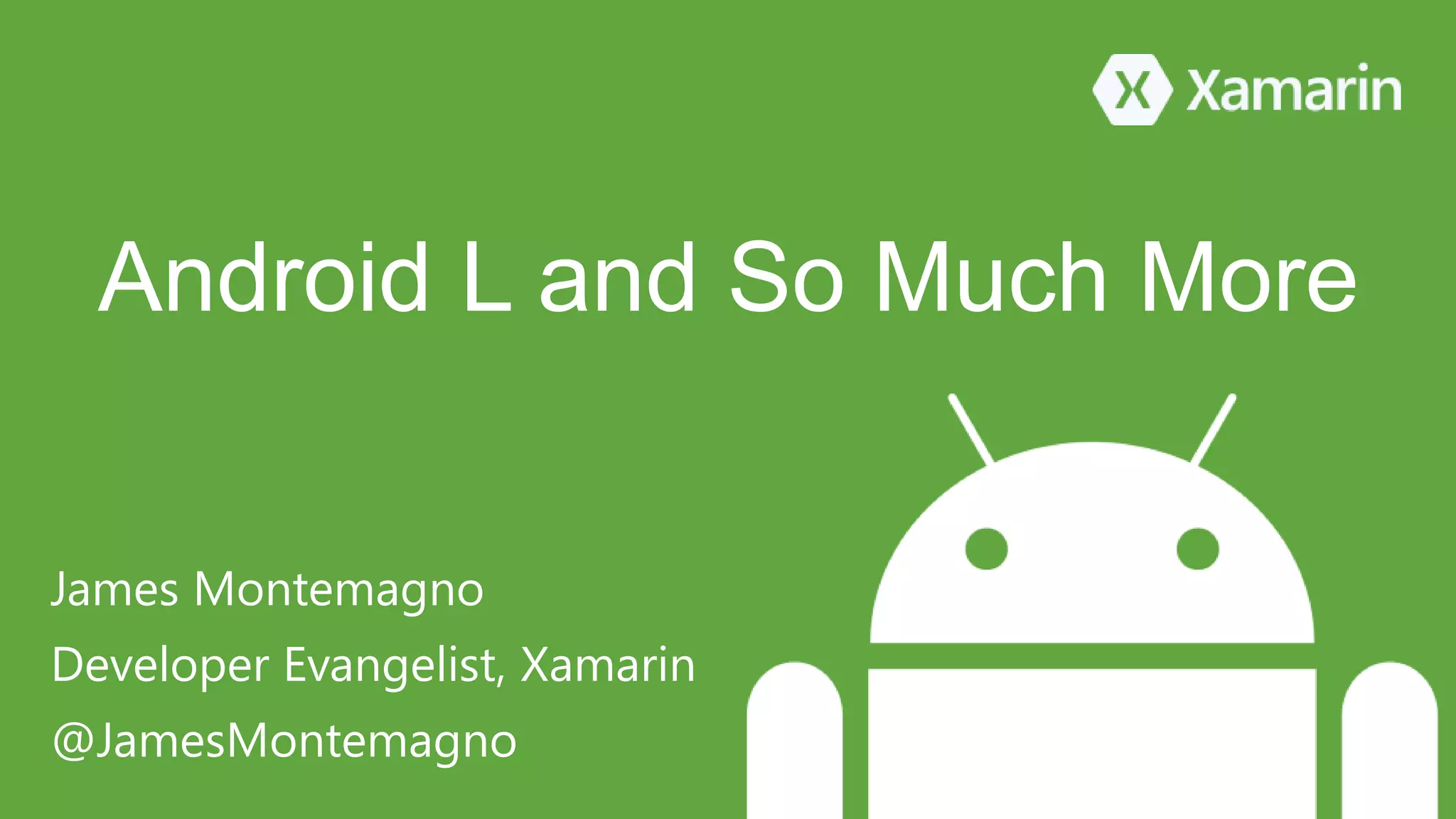 Android L and Wear overview | PPT
