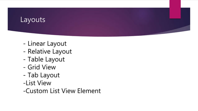 Android layouts | PPT