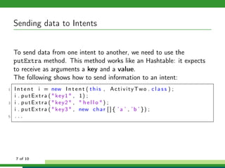 Android Lesson 3 - Intent | PPT