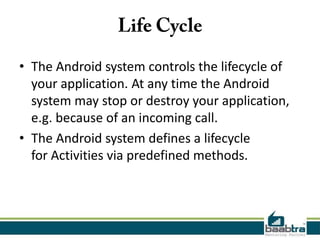 Android lifecycle | PPTX
