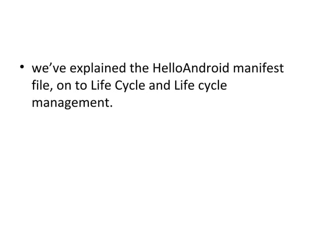 Android lifecycle | PPT | Operating Systems | Computer Software and ...