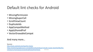 Android lint presentation | PPT
