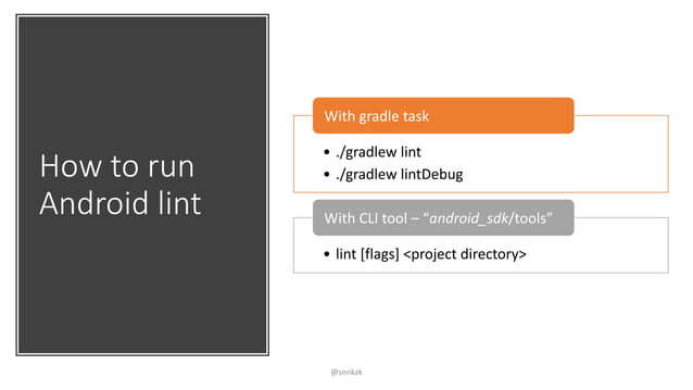 Android lint presentation | PPT