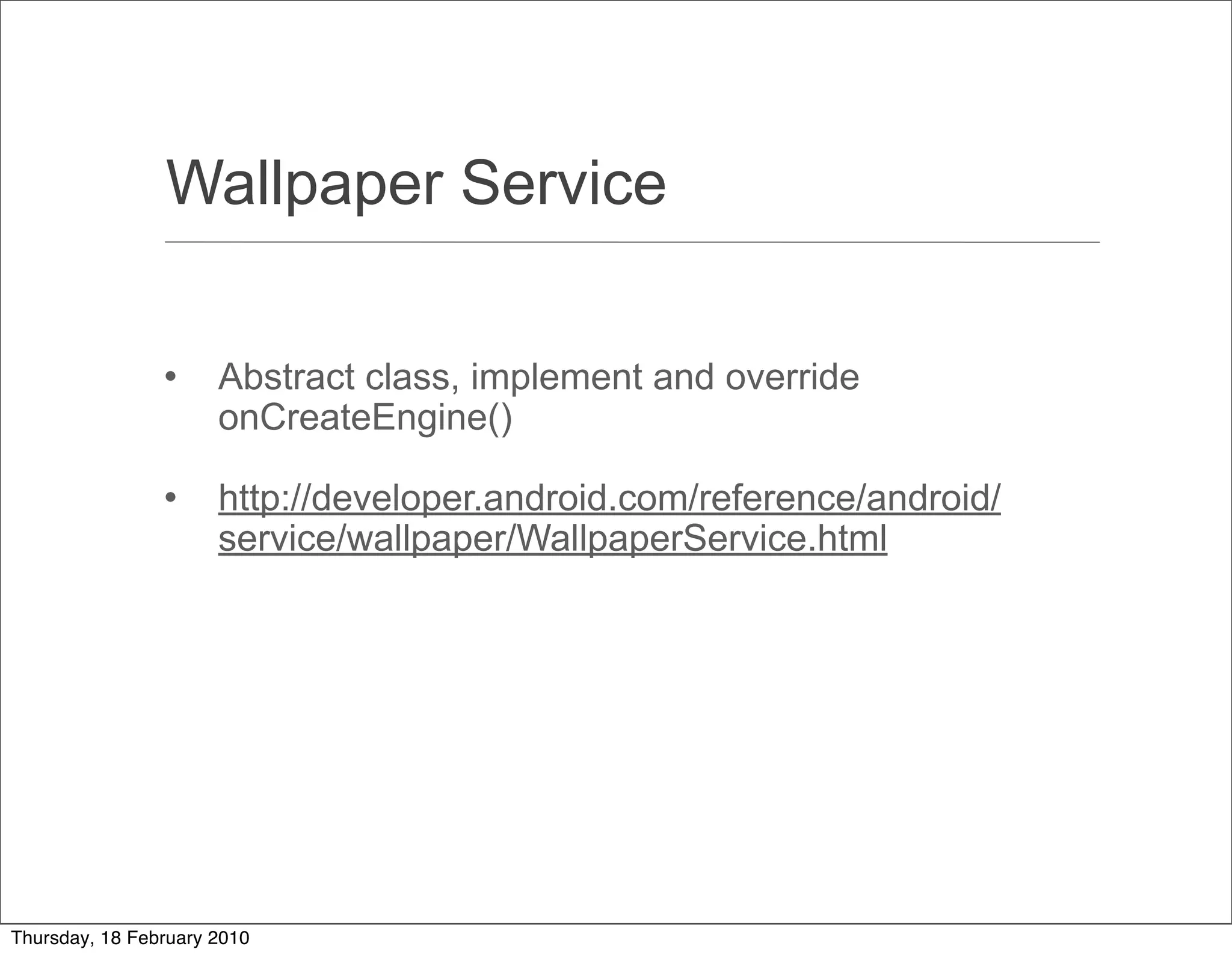 Android Live Wallpapers | PDF
