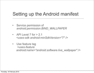 Android Live Wallpapers | PDF