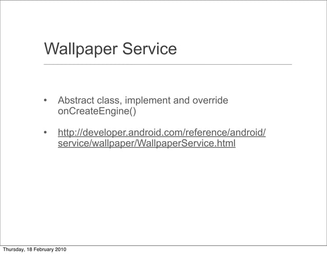 Android Live Wallpapers | PDF