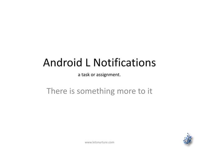 Android L Notifications | PPT