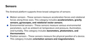 Android location and sensors API | PPTX | Operating Systems | Computer ...