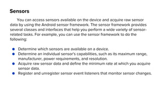 Android location and sensors API | PPTX | Operating Systems | Computer ...