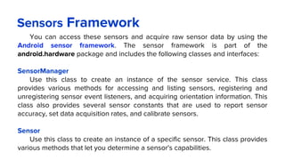 Android location and sensors API | PPTX | Operating Systems | Computer ...