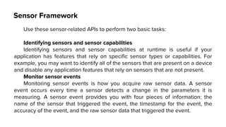 Android location and sensors API | PPTX | Operating Systems | Computer ...