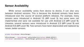 Android location and sensors API | PPTX | Operating Systems | Computer ...