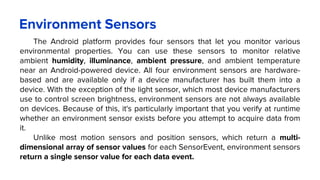 Android location and sensors API | PPTX | Operating Systems | Computer ...